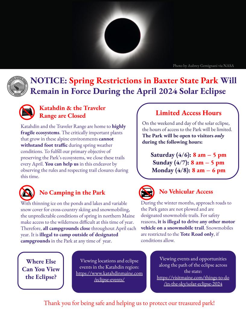What you need to know about the April 8, 2024 solar eclipse and Baxter ...